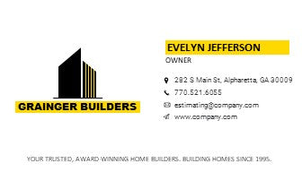 General Contractor Logo - General Contractor Business Card Design - Co ...
